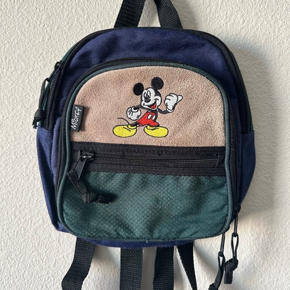 Disney | Accessories | Disney Vintage Micky Mouse Embroidered Backpack ...